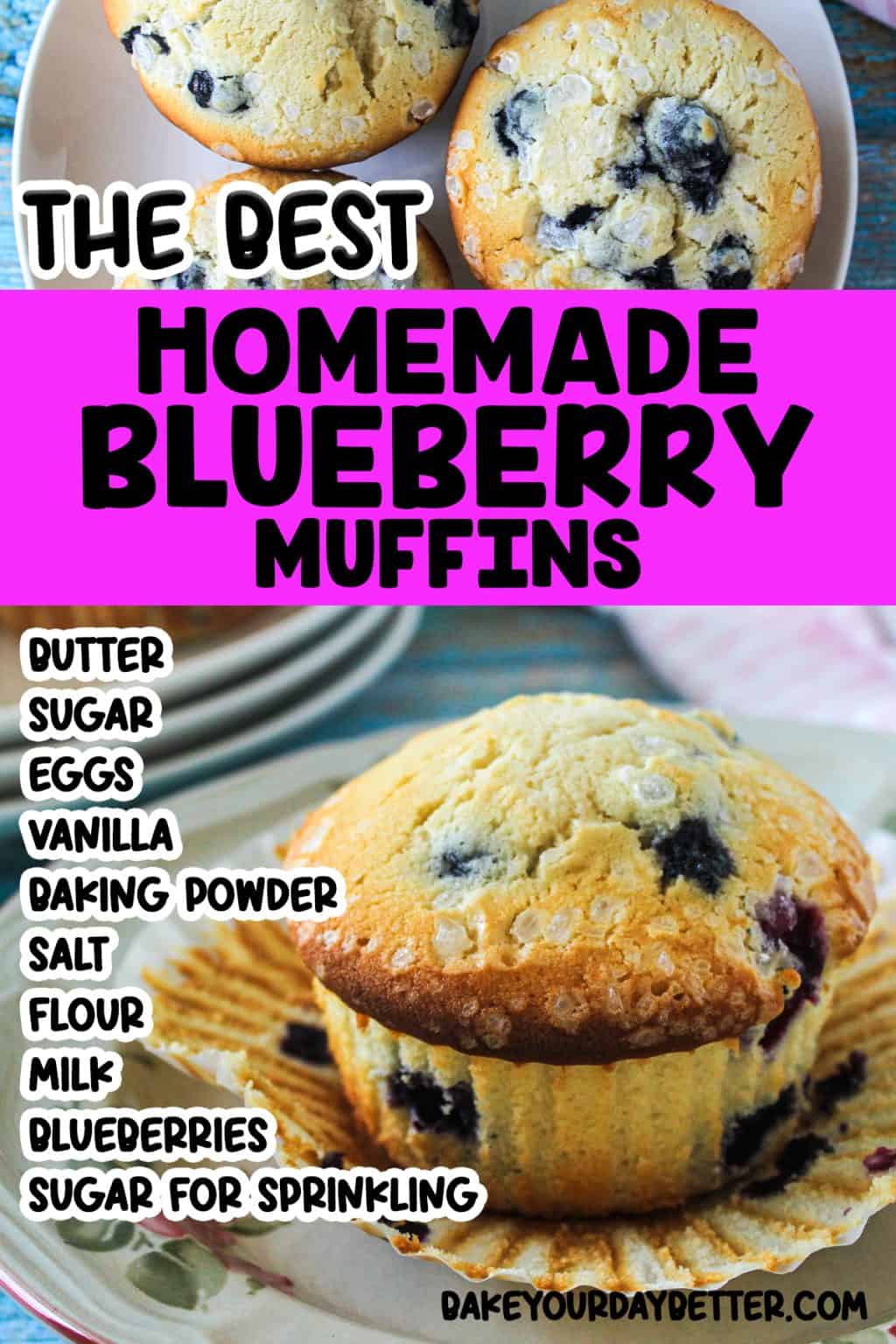 The Best Jumbo Blueberry Muffins (from Scratch!) - bake your day better