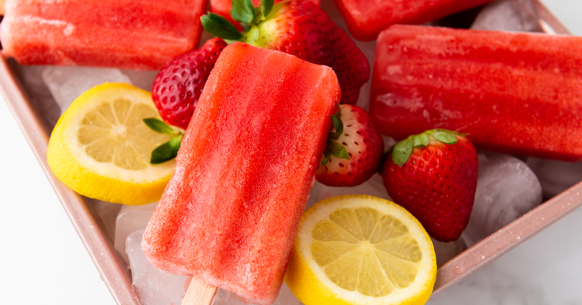 Chill Out with These Easy Strawberry Lemon Popsicles - bake your day better