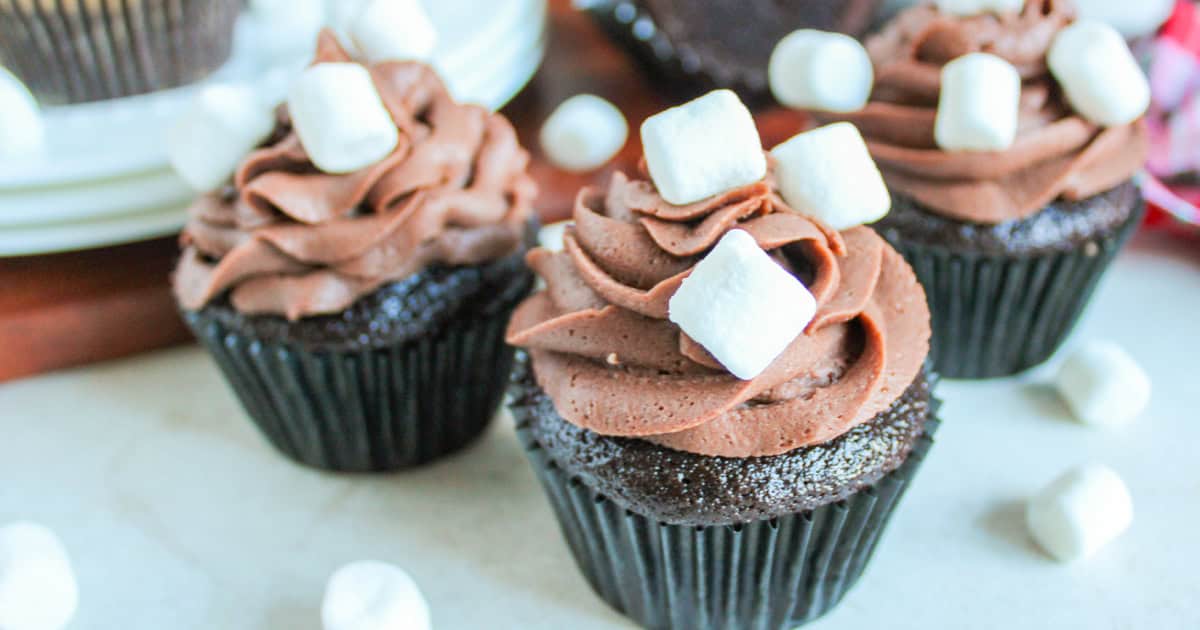 Warm Up Your Winter with Hot Chocolate Cupcakes - bake your day better