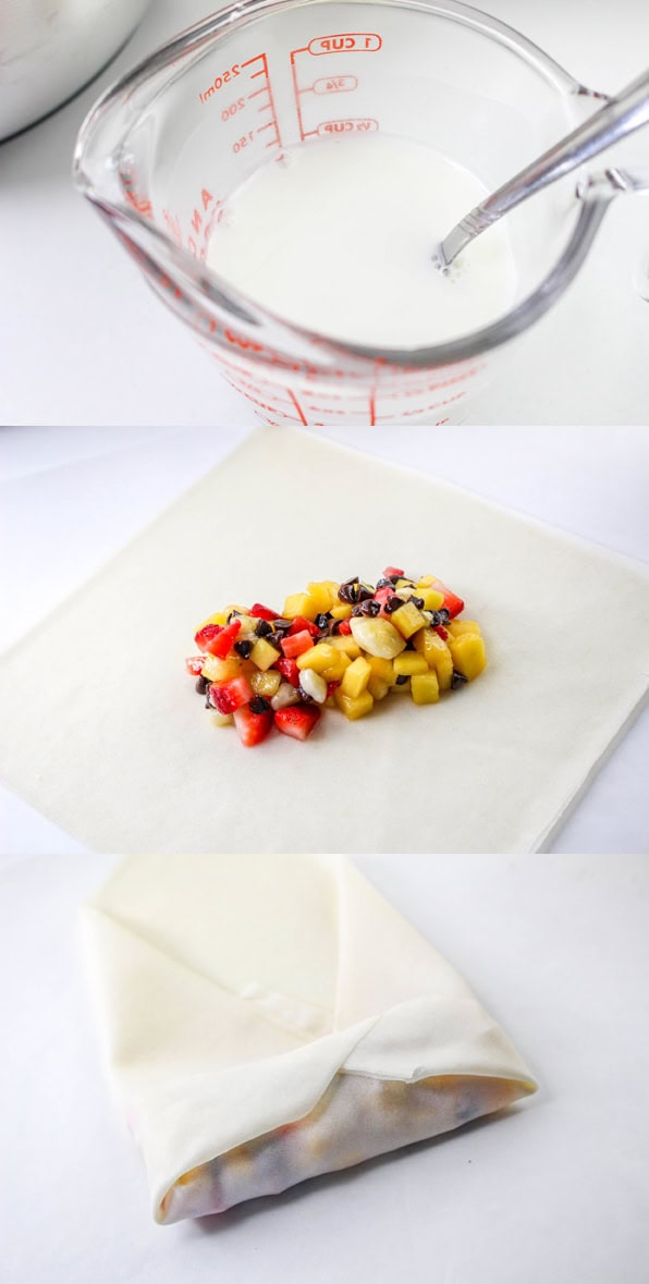 Roll into Paradise with These Tropical Dessert Spring Rolls - bake your ...