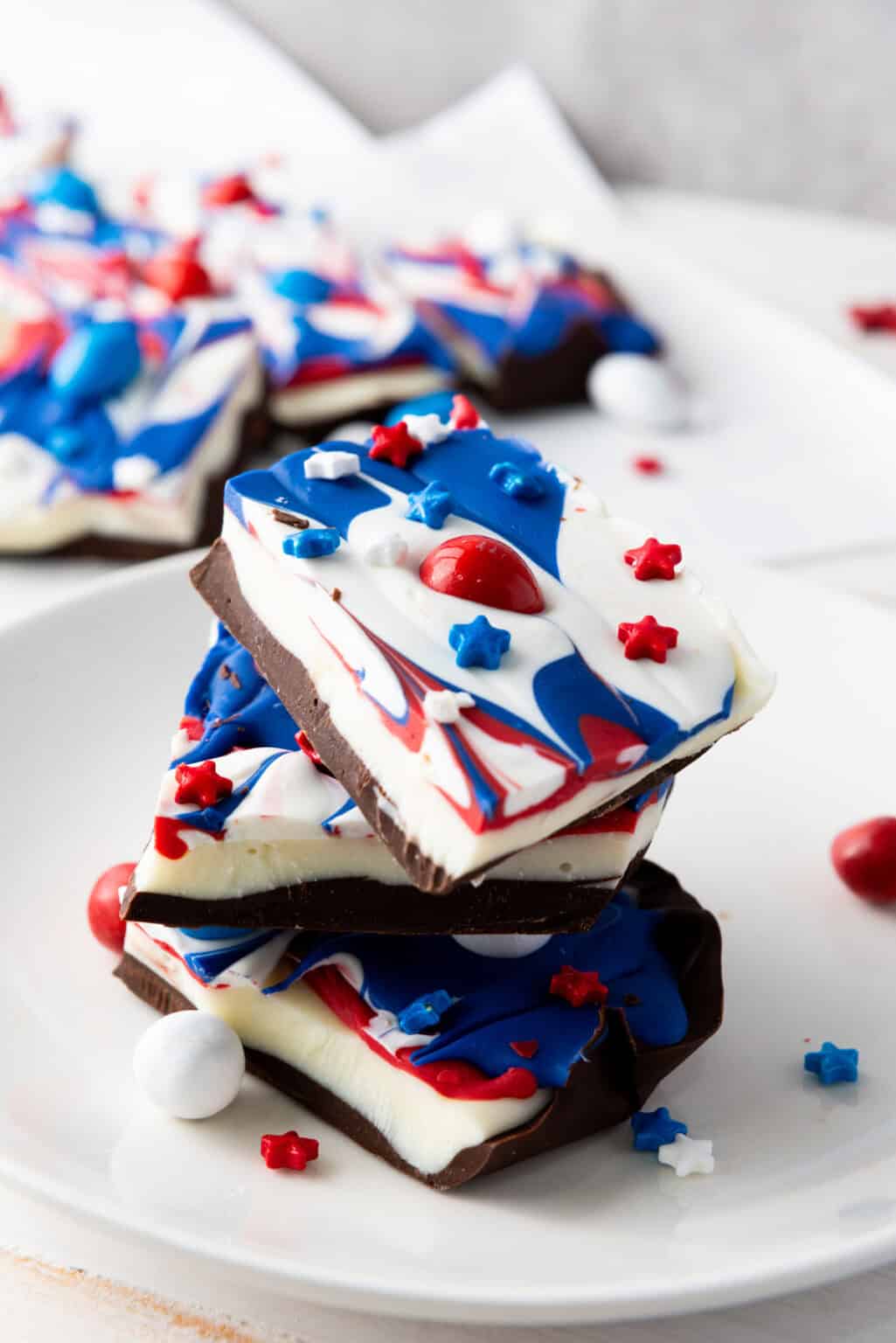 This Red, White, & Blue Chocolate Bark is a Star-Spangled Summer Treat ...