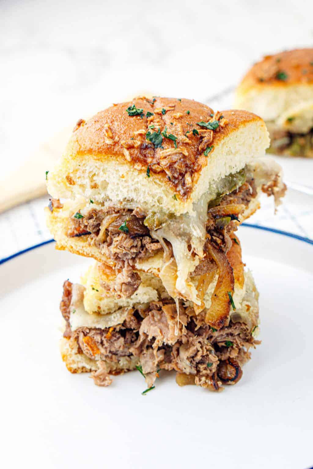 Small Buns, Big Flavor: The Best Philly Cheesesteak Sliders - bake your ...