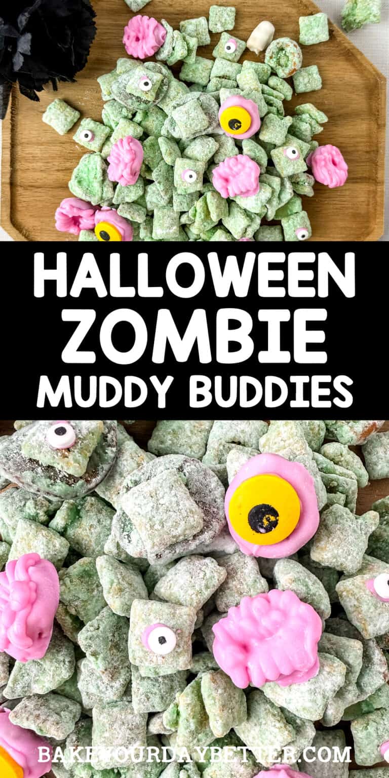 Creepy-Cute Halloween Snack Mix: Zombie Muddy Buddies - bake your day ...